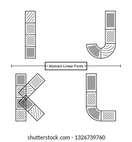 Vector Graphic Alphabet Set Ijkl Abstract Stock Vector (Royalty Free ...
