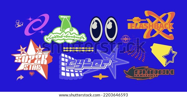 Vector Graphic Assets Set Bold Modern Stock Vector (Royalty Free ...