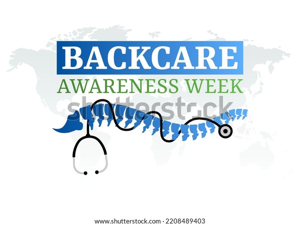 Vector Graphic Back Care Awareness Week Stock Vector (Royalty Free ...