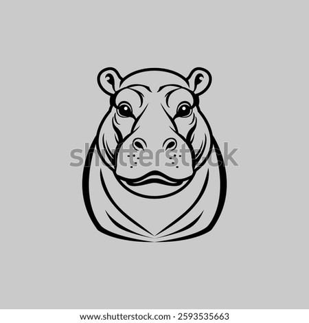 Hippo Clipart Black And White | Free download on ClipArtMag