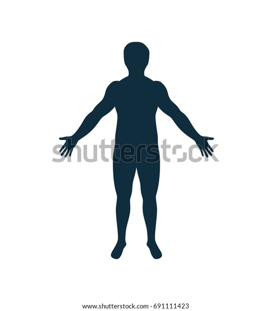Vector Graphic Black White Illustration Human Stock Vector (Royalty ...