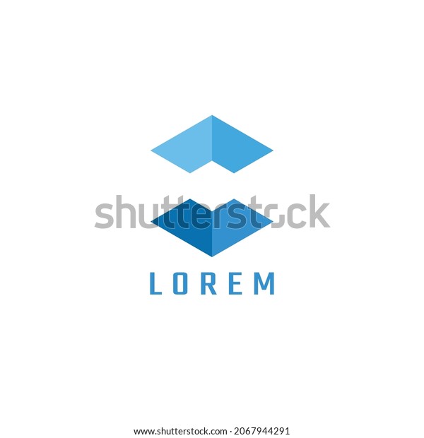Vector Graphic Blue Simple Logos Great Stock Vector (Royalty Free ...