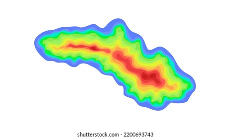 Vector Graphic Color Topographic Contour Map Stock Vector (Royalty Free ...
