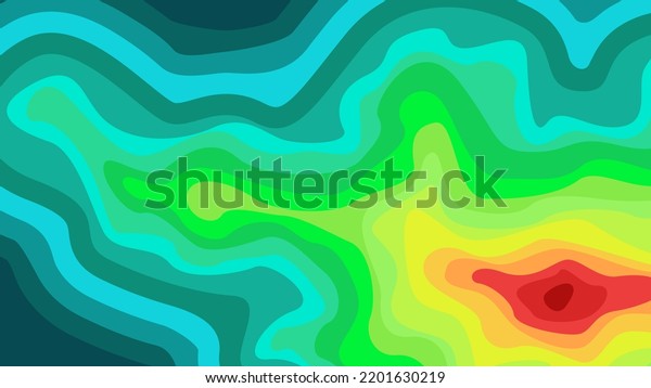 Vector Graphic Color Topographic Contour Map Stock Vector (Royalty Free ...