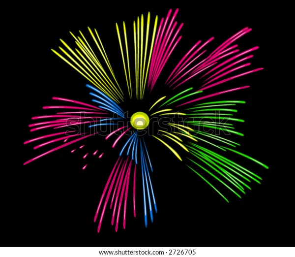 Vector Graphic Depicting Fireworks Display Stock Vector (Royalty Free ...