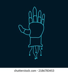 Vector Graphic Design Cyborg Hand Circuit Stock Vector (Royalty Free ...