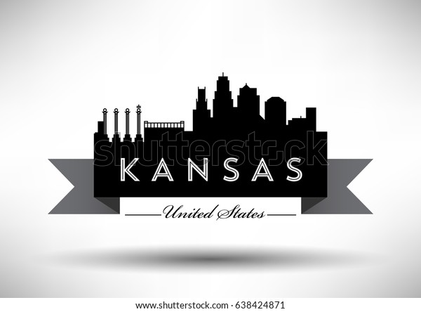 Vector Graphic Design Kansas City Skyline Stock Vector (Royalty Free ...