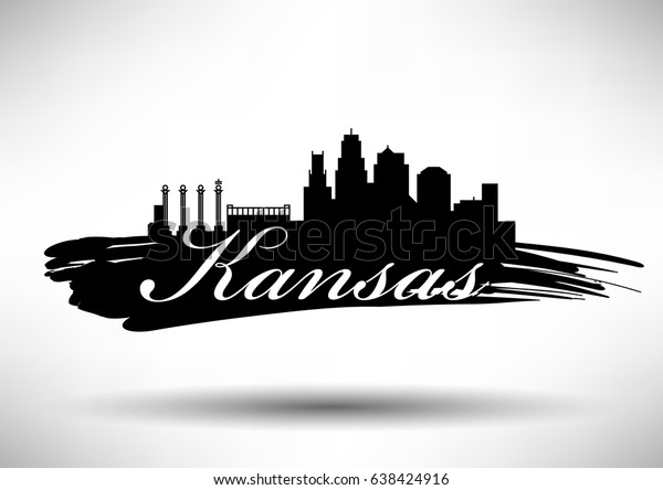 Vector Graphic Design Kansas City Skyline Stock Vector (Royalty Free ...