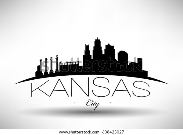 Vector Graphic Design Kansas City Skyline Stock Vector (Royalty Free ...