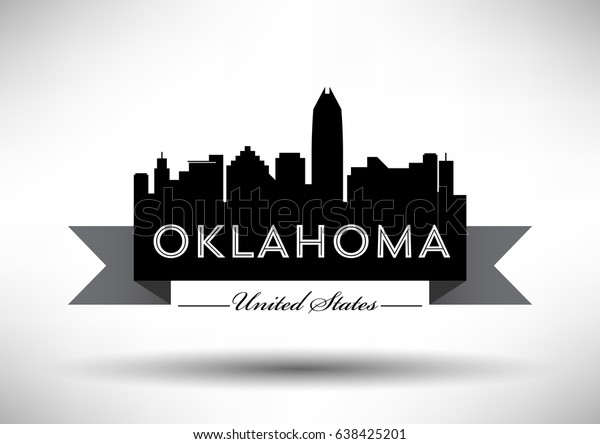 Vector Graphic Design Oklahoma City Skyline Stock Vector (Royalty Free ...