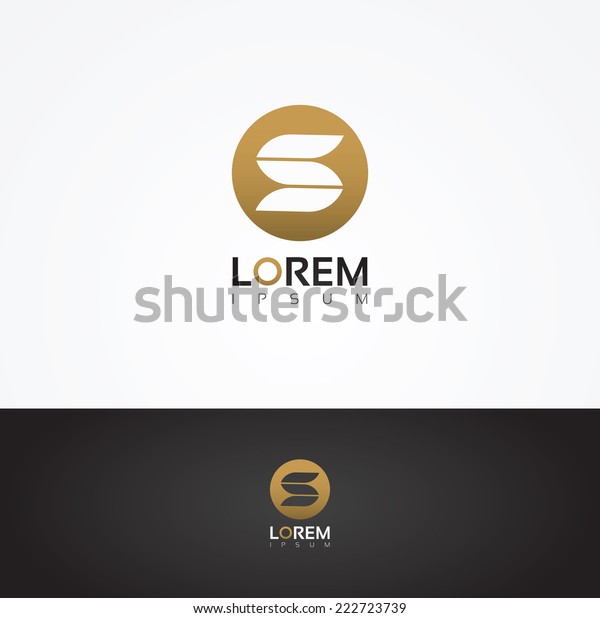 Vector Graphic Elegant S Symbol Golden Stock Vector (Royalty Free ...