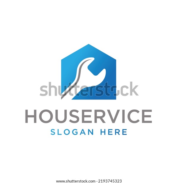Vector Graphic Home Service Logo Design Stock Vector (Royalty Free ...