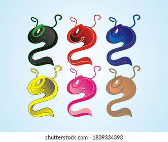 Vector Graphic Illustration Collection Cute Colorful Stock Vector ...
