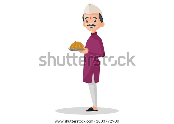 Vector Graphic Illustration Indian Marathi Man Stock Vector (Royalty ...
