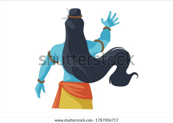 Vector Graphic Illustration Lord Shiva Showing Stock Vector (Royalty ...