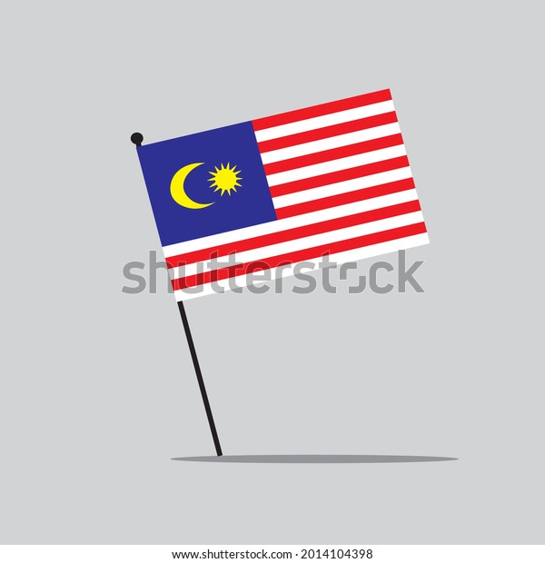 Vector Graphic Illustration Malaysian Flag Stock Vector (Royalty Free ...