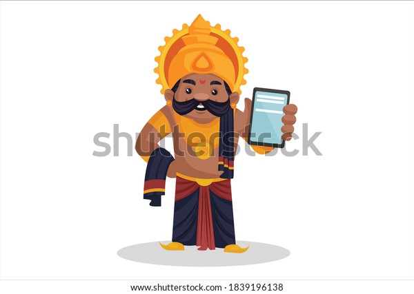 Vector Graphic Illustration Ravana Showing Mobile Stock Vector (Royalty ...