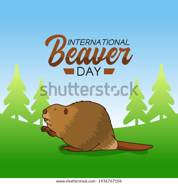 Vector Graphic International Beaver Day Good Stock Vector (Royalty Free ...