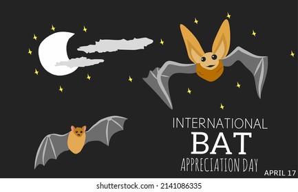 Vector Graphic International Day Bat Appreciation Stock Vector (Royalty ...