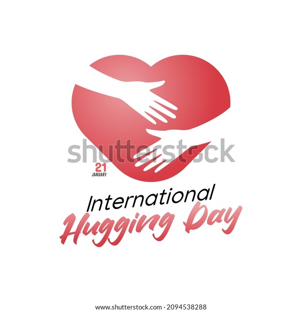 Vector Graphic International Hugging Day Good Stock Vector (Royalty ...