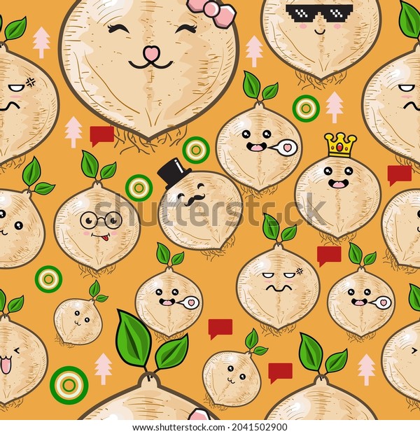 Vector Graphic Jicama Kawaii Cute Jicama Stock Vector (Royalty Free ...