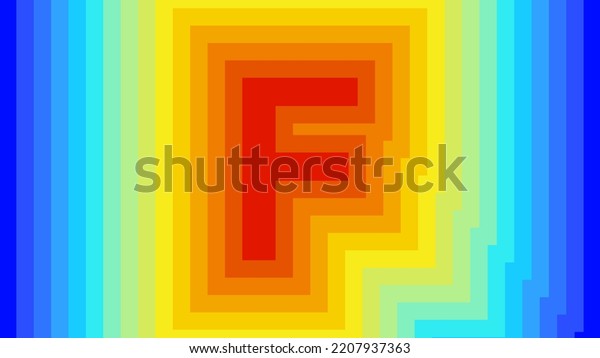 Vector Graphic Letter F Rainbow Background Stock Vector (Royalty Free ...