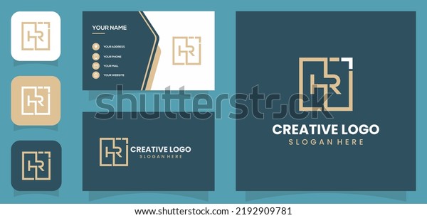 Vector Graphic Letter H R Logo Stock Vector (Royalty Free) 2192909781 ...