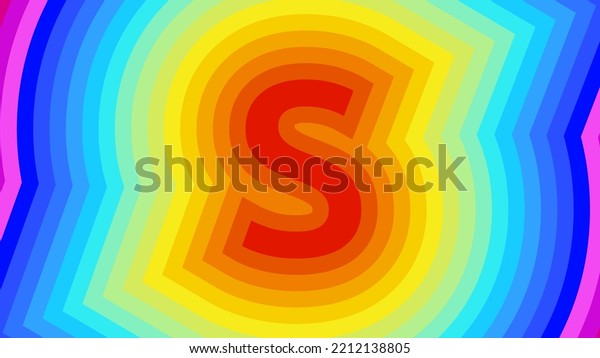 Vector Graphic Letter S Rainbow Background Stock Vector (Royalty Free ...