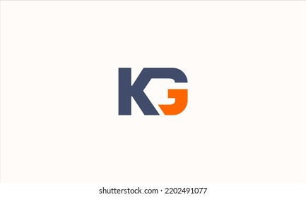 Vector Graphic Logo Design Kg Monogram Stock Vector (Royalty Free ...