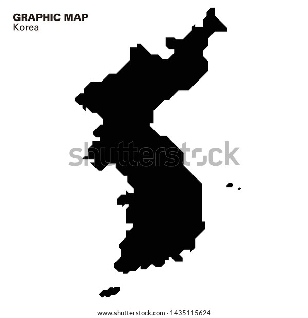 Vector Graphic Map Korea Icon 스톡 벡터(로열티 프리) 1435115624 | Shutterstock