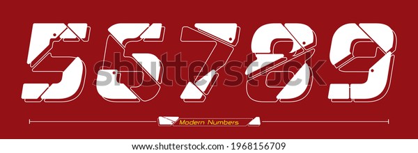 Vector Graphic Numbers Set 01234 Abstract Stock Vector (Royalty Free ...