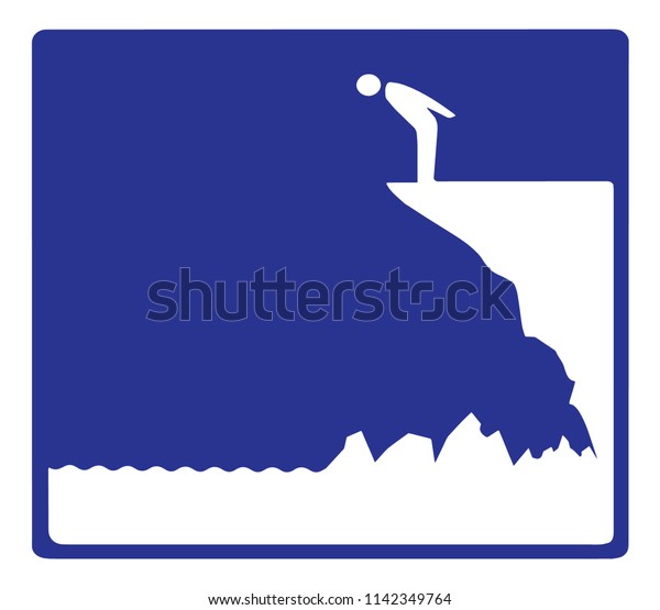 Vector Graphic Showing Person Looking Down Stock Vector (Royalty Free ...