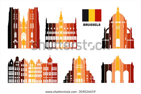 Vector Graphic Symbols Brussels Stock Vector (Royalty Free) 304026659