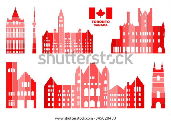Vector Graphic Symbols Toronto Canada Stock Vector (Royalty Free ...