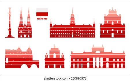 Russia Barnaul Flat Landmarks Vector Illustration: เวกเตอร์สต็อก (ปลอด ...