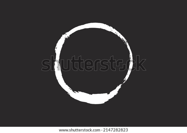 Vector Graphic White Ink Grunge Round Stock Vector (Royalty Free ...