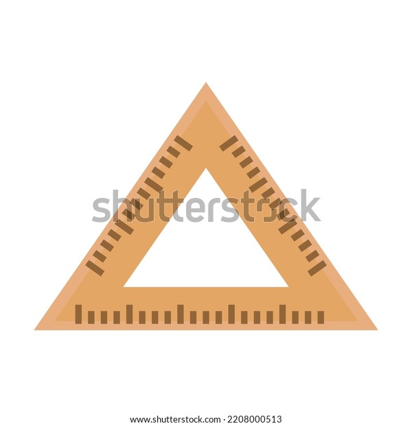Vector Graphic Wooden Triangle Ruler School Stock Vector (Royalty Free ...