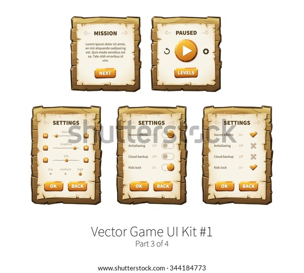 Vector Graphical User Interface Ui Gui Stock Vector Royalty Free