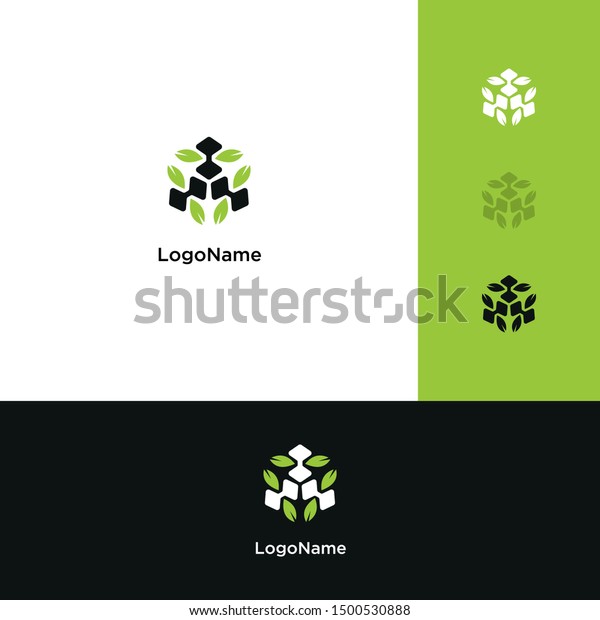 Vector Graphics Abstract Green Logo Design 스톡 벡터(로열티 프리) 1500530888 ...