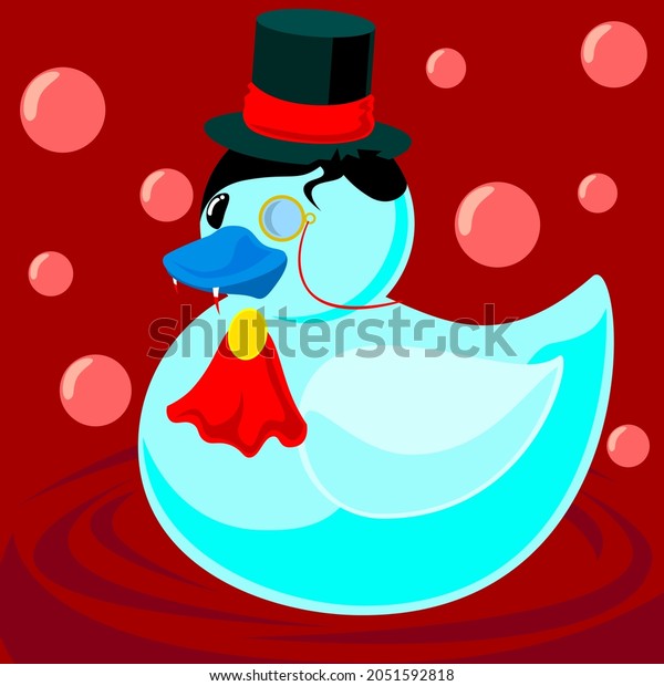 Vector Graphics Depicting Rubber Duck Vampire Stock Vector (Royalty ...