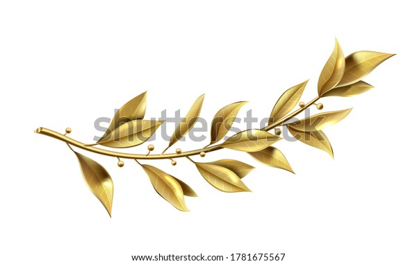 Vector Graphics Golden Laurel Branch Part Stock Vector (Royalty Free ...