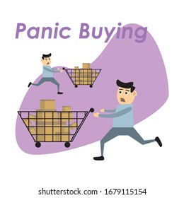 Vector Graphics Panic Buying Person Stock Vector (Royalty Free ...