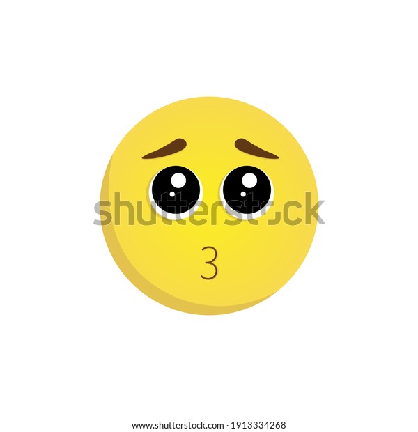 Vector Grateful Emoticon Isolated On White Stock Vector (Royalty Free ...