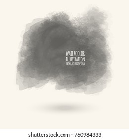 Vector Gray Color Brush Strokes Watercolor Stock Vector (Royalty Free ...