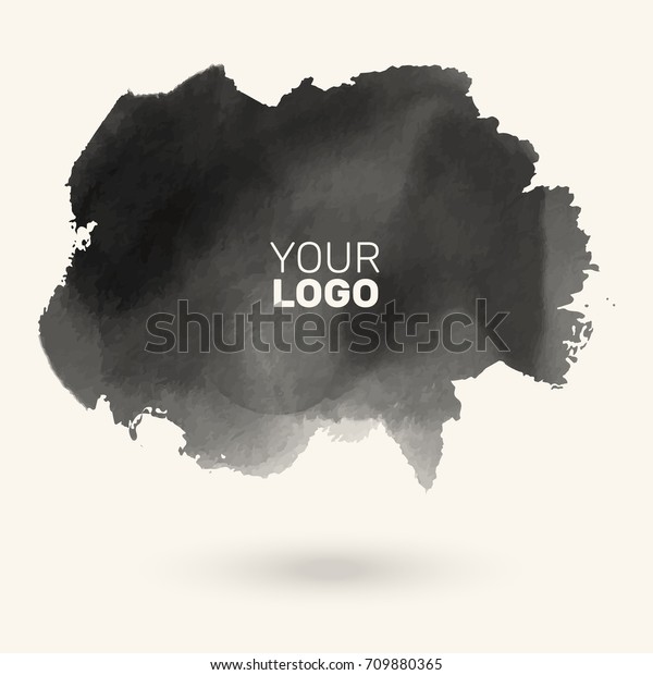 Vector Gray Color Brush Strokes Watercolor Stock Vector (Royalty Free ...