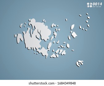 Vector Gray Gradient Aland Islands Map Stock Vector (Royalty Free ...