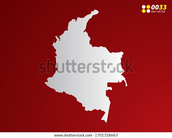 Vector Gray Gradient Colombia Map On Stock Vector (Royalty Free ...