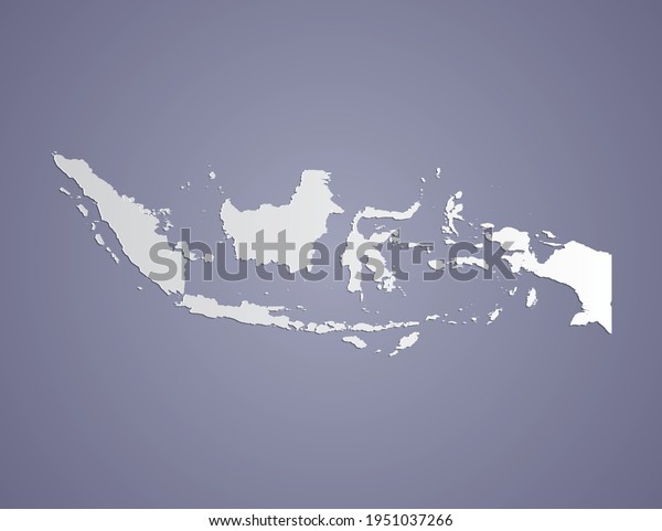 Vector Gray Gradient Indonesia Map On Stock Vector (Royalty Free ...