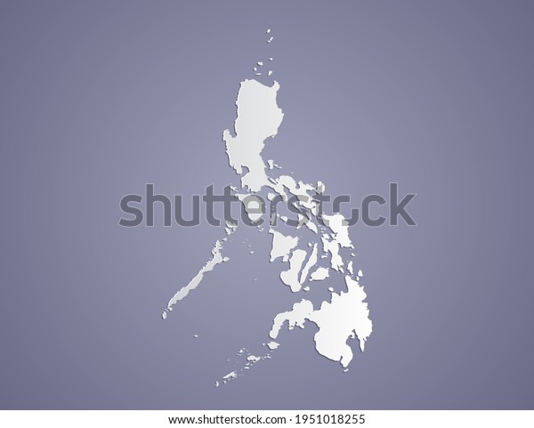 Vector Gray Gradient Philippines Map On Stock Vector (Royalty Free ...