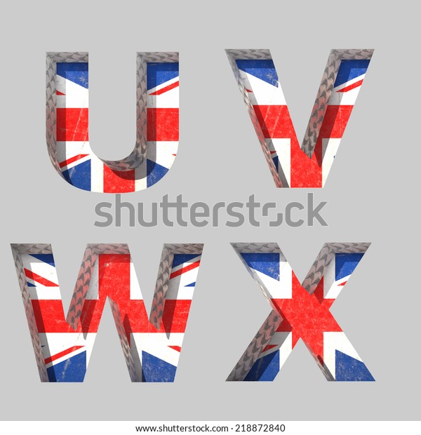 Vector Great Britain Alphabet Letters Set Stock Vector (Royalty Free ...
